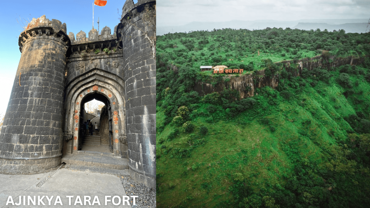 Beautiful view of Ajinkyatara Fort - Kas Pathar Flower Valley